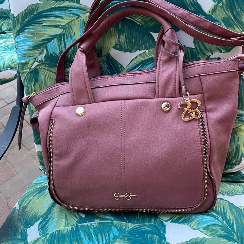 Jessica Simpson Leather Shoulder Bag - Gem